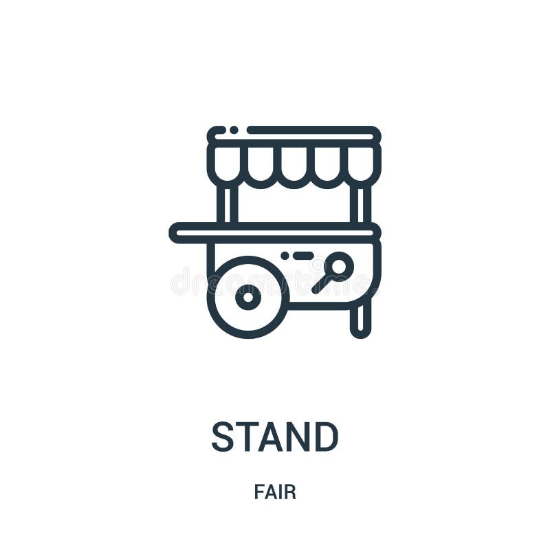 Stand Icon Vector from Fair Collection. Thin Line Stand Outline Icon ...