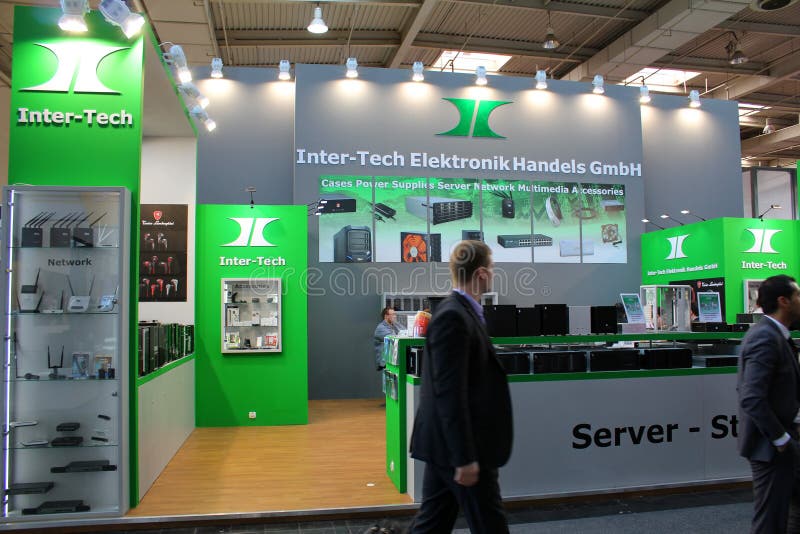 The stand of Inter-Tech editorial stock image. Image of fame - 43982099