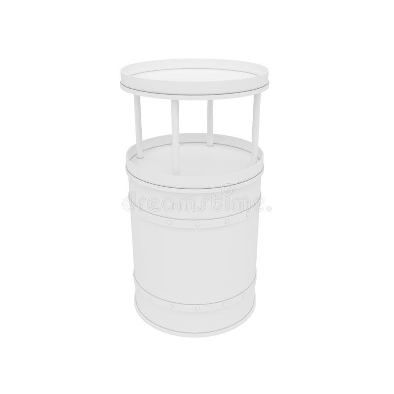 Stand Isolated on White Background, 3D Rendering Stock Illustration ...