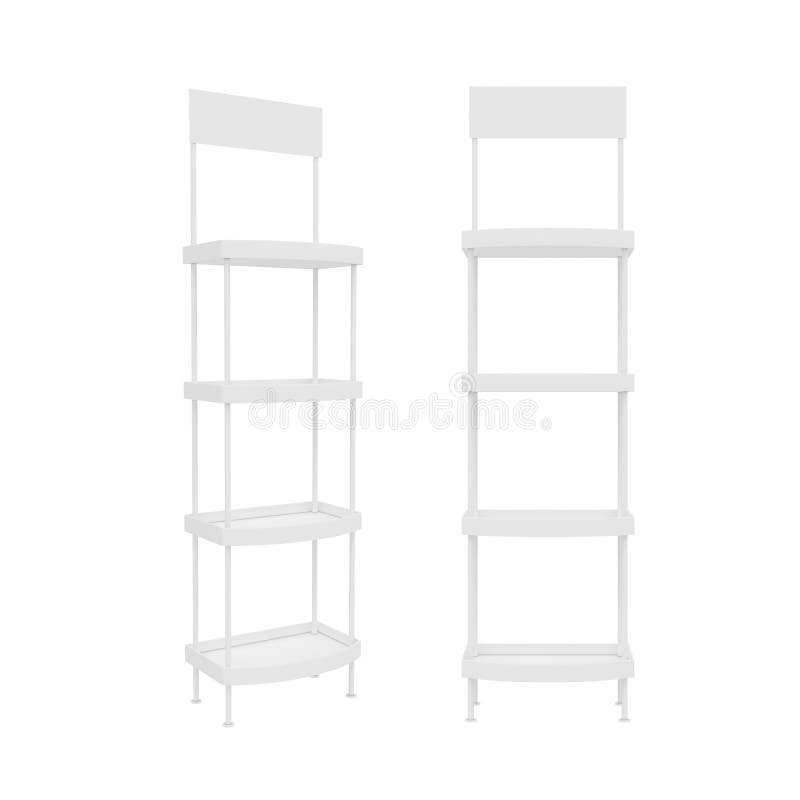 Stand Isolated on White Background, 3D Rendering Stock Illustration ...