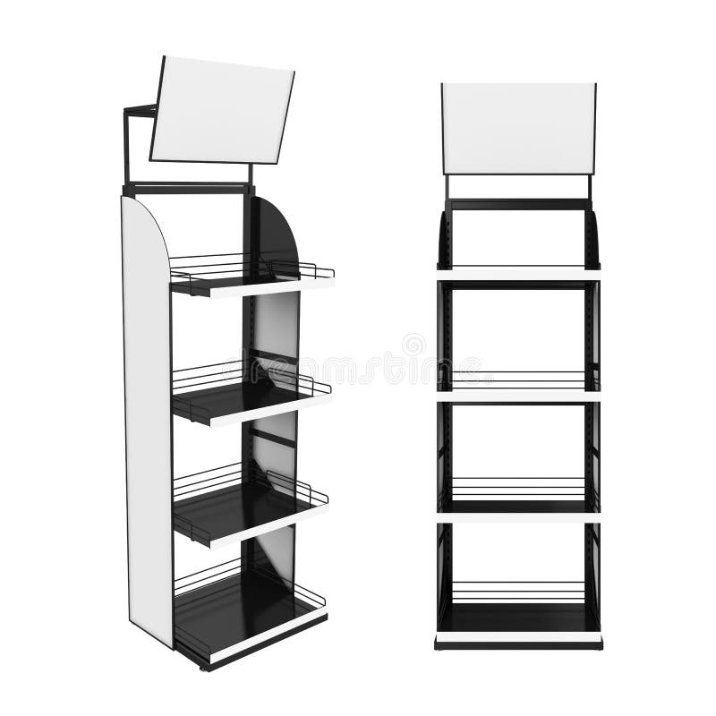 Stand Isolated on White Background, 3D Rendering Stock Illustration ...