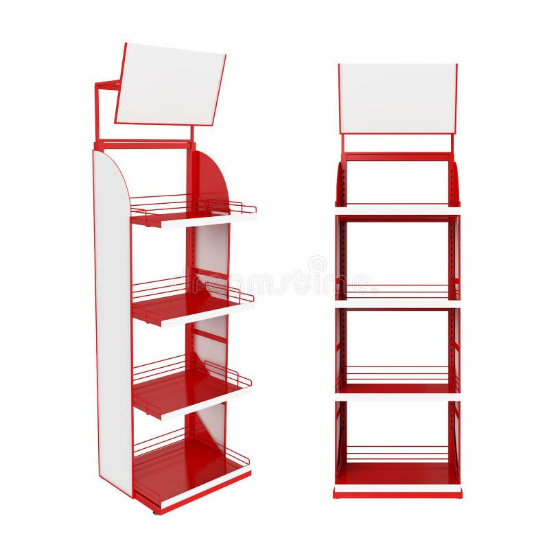 Stand Isolated on White Background, 3D Rendering Stock Image - Image of ...