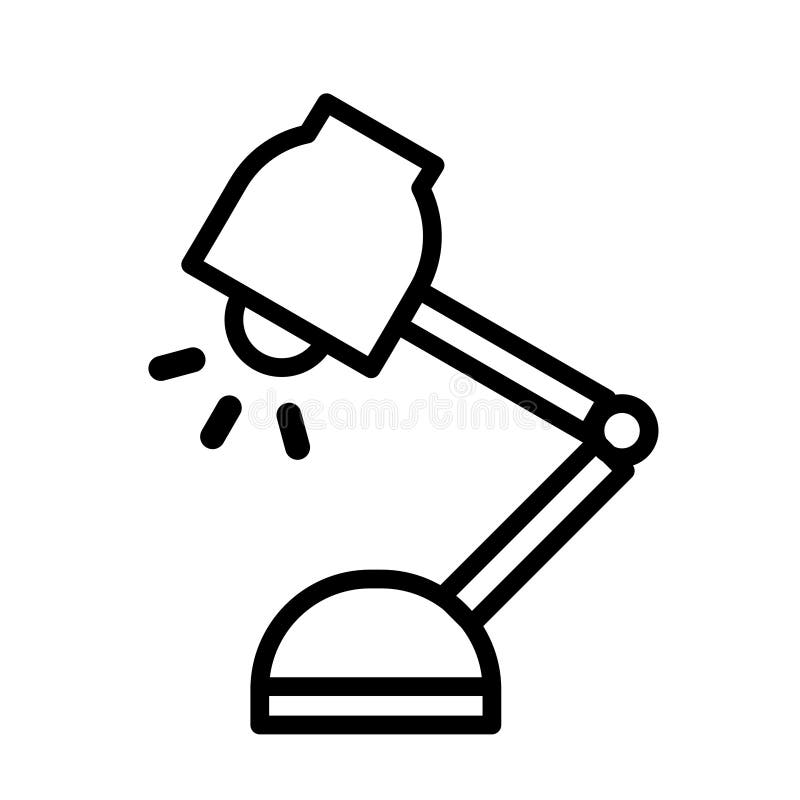 Stand Light Cupboard Icon Logo or Illustration with Outline Stroke ...