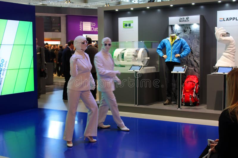 Stand of the Microsoft in CEBIT Computer Expo Editorial Photography ...