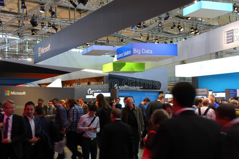 GITEX 2009 - Beauty of Microsoft Pavilion Editorial Stock Photo - Image ...