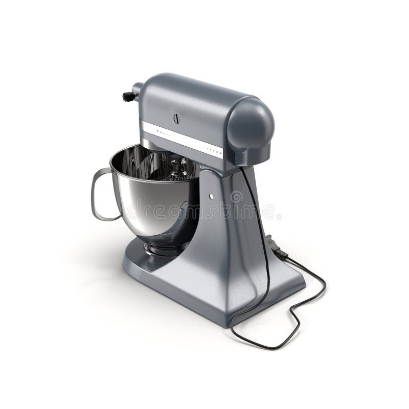 Stand Mixer on White Background Stock Illustration - Illustration of ...