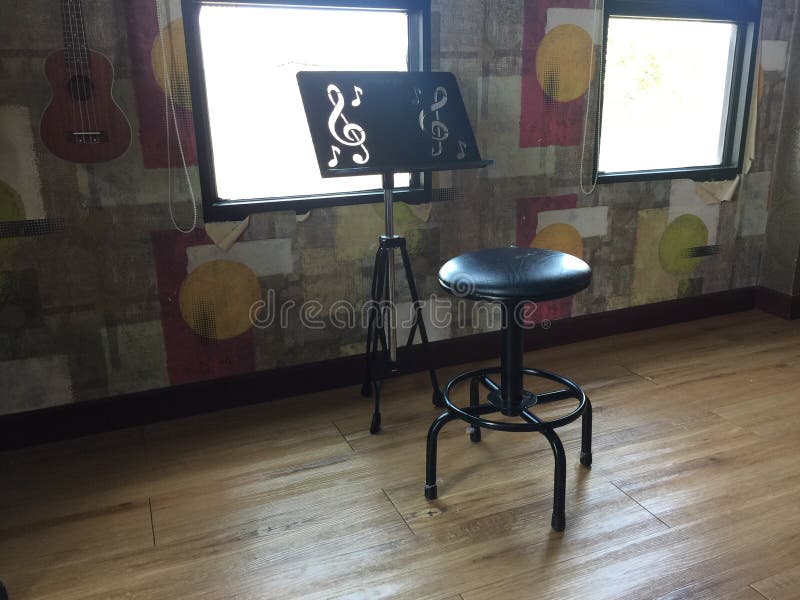 Stand note and chair stock image. Image of chair, studio - 89815945