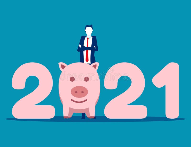 Stand by Number 2021. Money Saving in 2021 Stock Vector - Illustration ...