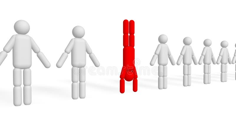 3D person standing out stock illustration. Illustration of confident ...