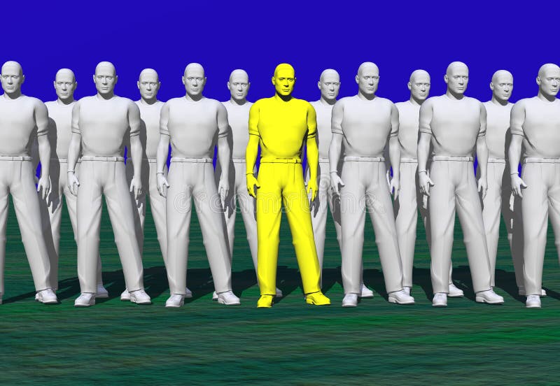 Stand out stock illustration. Illustration of crowd, group - 520751