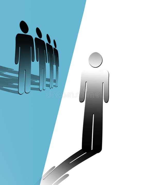 Stand Out, Be Different stock illustration. Illustration of competition ...