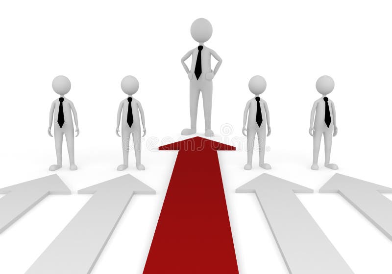 Stand out in business team stock illustration. Illustration of ...