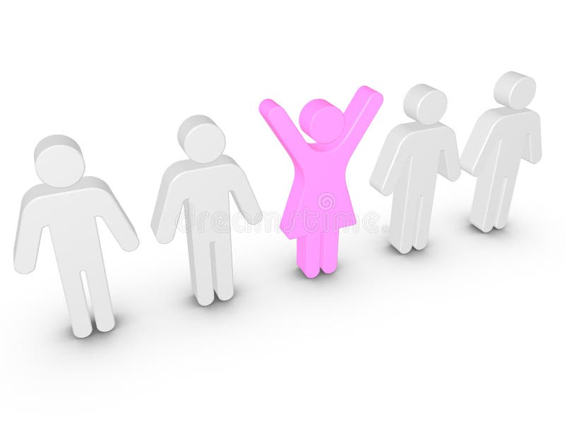 Standing out of the crowd stock vector. Illustration of commercial ...