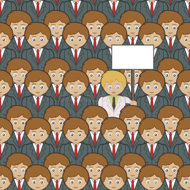 Stand out from the crowd stock vector. Illustration of shirt - 13019025