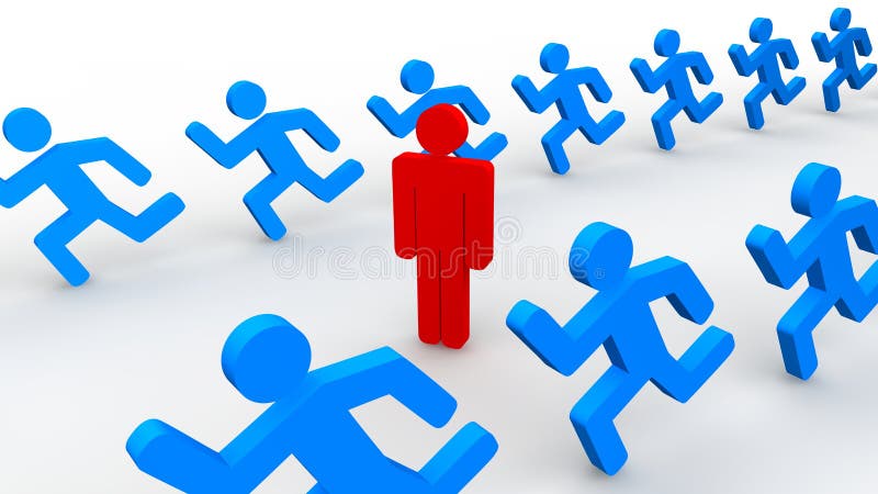 Stand out from the crowd stock illustration. Illustration of team ...