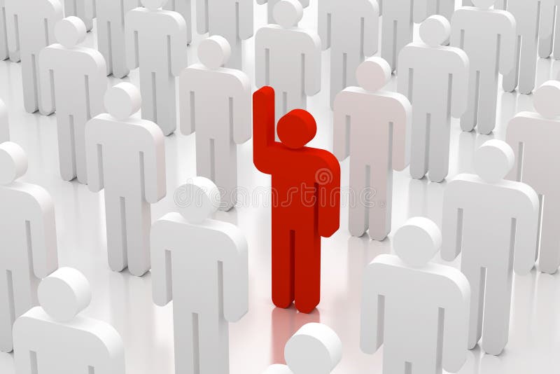 Stand out from the crowd stock illustration. Illustration of ...