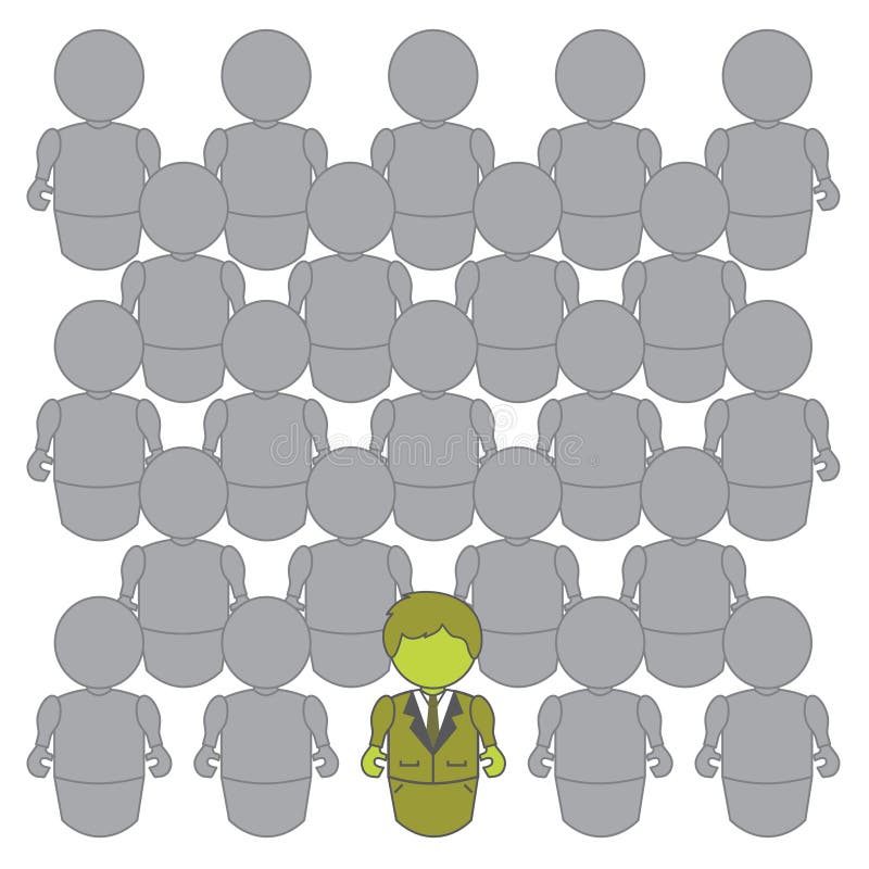 Stand out from the crowd stock vector. Illustration of crowd - 8154315