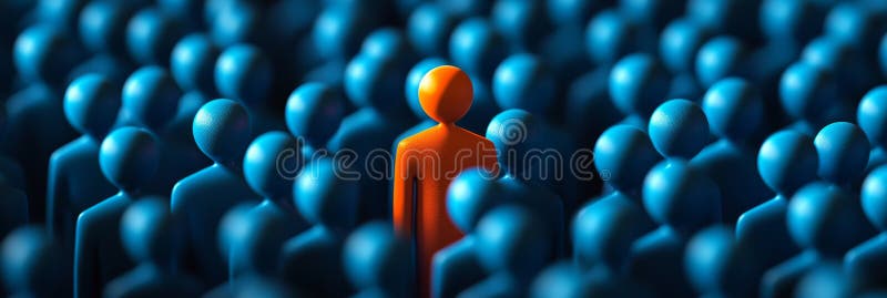 Stand Out among the Crowd. Be Unique Stock Photo - Image of concept ...