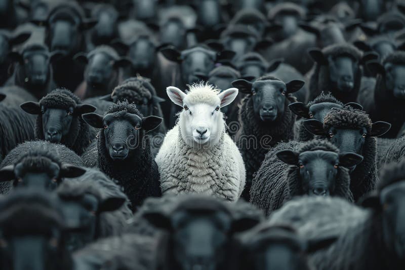 Stand Out from the Crowd Concept, AI Generated Stock Illustration ...