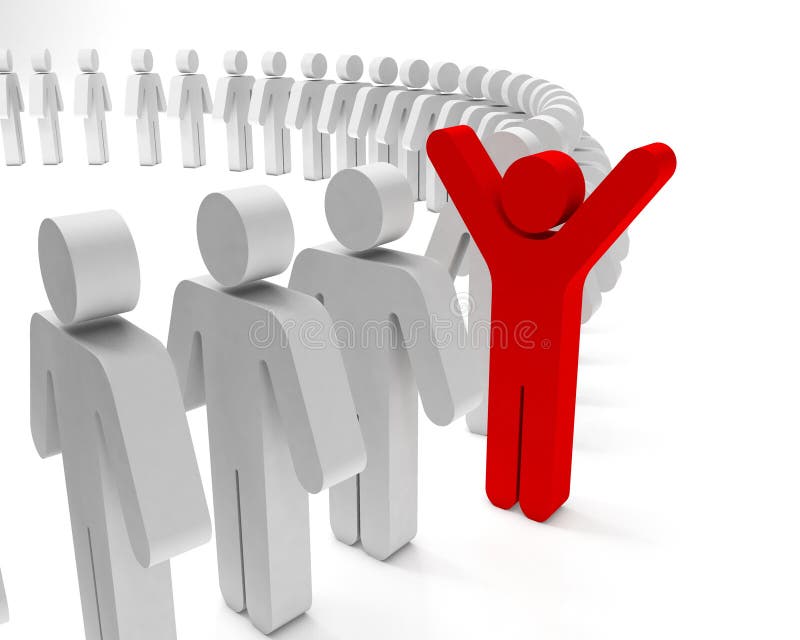 Stand out stock illustration. Illustration of crowd, group - 520751