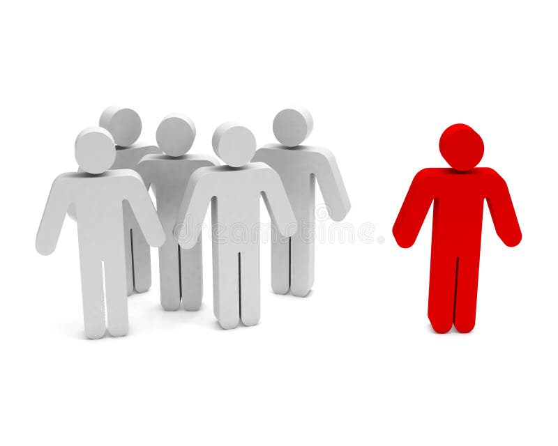 Stand Out from the Crowd stock illustration. Illustration of ...
