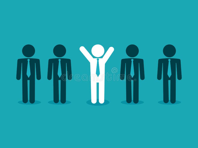 Stand Out from the Crowd and Different Creative Ideas Stock Vector ...