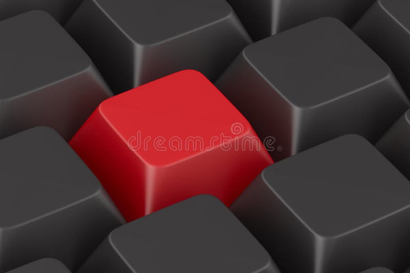 Stand Out from the Crowd. Isolated 3D Illustration Stock Illustration ...