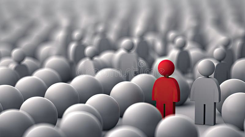 Stand out of the crowd stock illustration. Illustration of working ... Stand out of the crowd stock illustration. Illustration of working ...