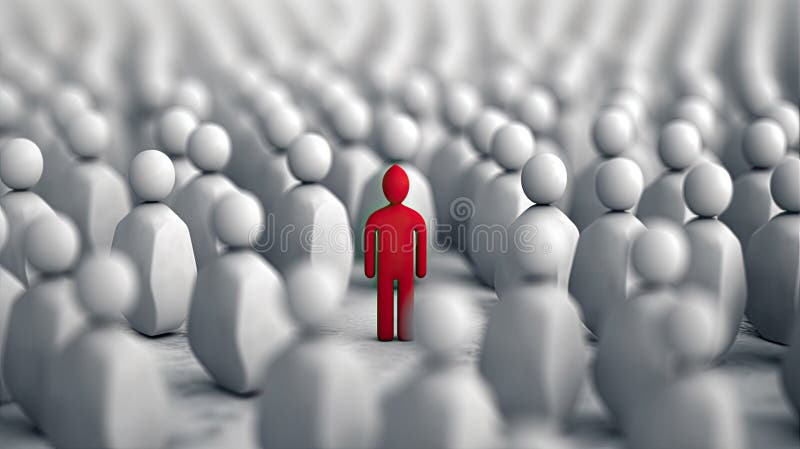 Stand out of the crowd stock illustration. Illustration of businessman ...