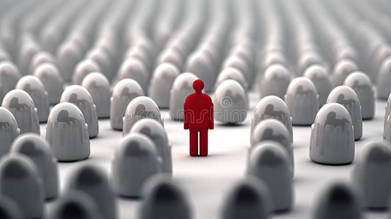 Stand out of the crowd stock illustration. Illustration of working ... Stand out of the crowd stock illustration. Illustration of working ...