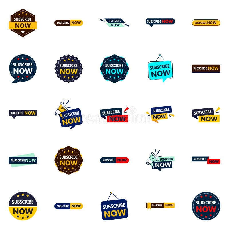 Stand Out from the Crowd with Subscribe Now 25 Exclusive Vector Banners ...