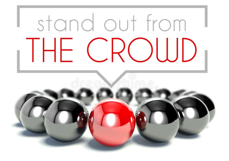 Stand Out from the Crowd Unique Concept Stock Illustration ...