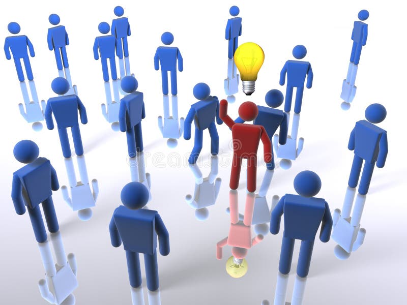 Stand out with an idea stock illustration. Illustration of global ...