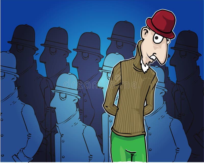 Different People Stand Out From The Crowd Individuality Character Stock ...