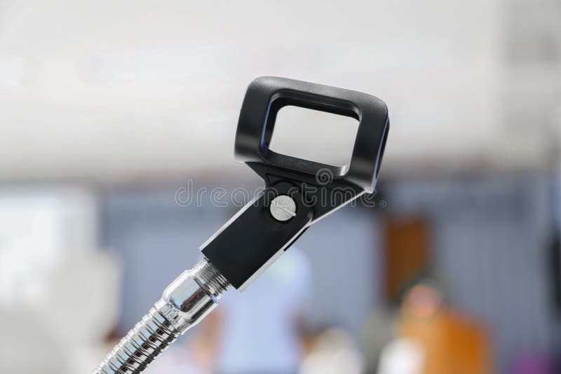 Stand Plastic Black Empty of Microphone Stock Image - Image of ...