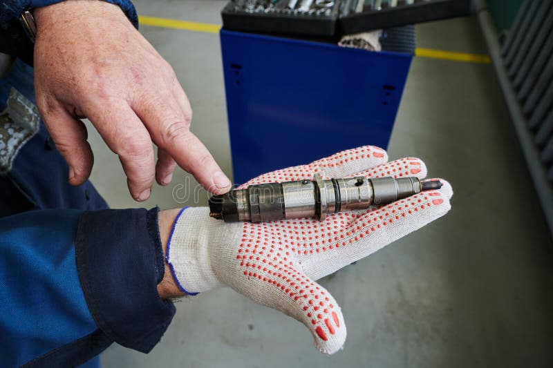 At the Stand, the Process of Checking the Operability and Wear, the ...