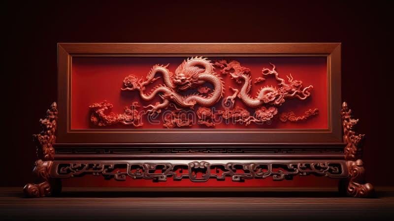 Stand red scroll stock illustration. Illustration of heritage - 374182363