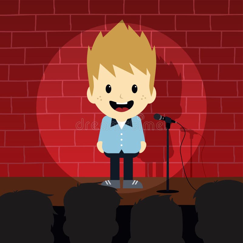 Stand up comedy stock vector. Illustration of live, indie - 66384620