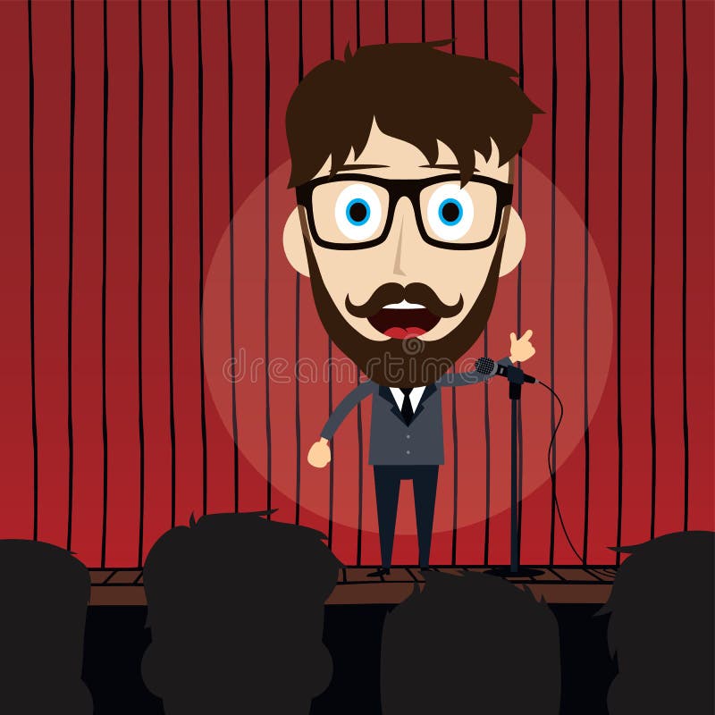 Stand up comedy stock vector. Illustration of comedian - 66385056