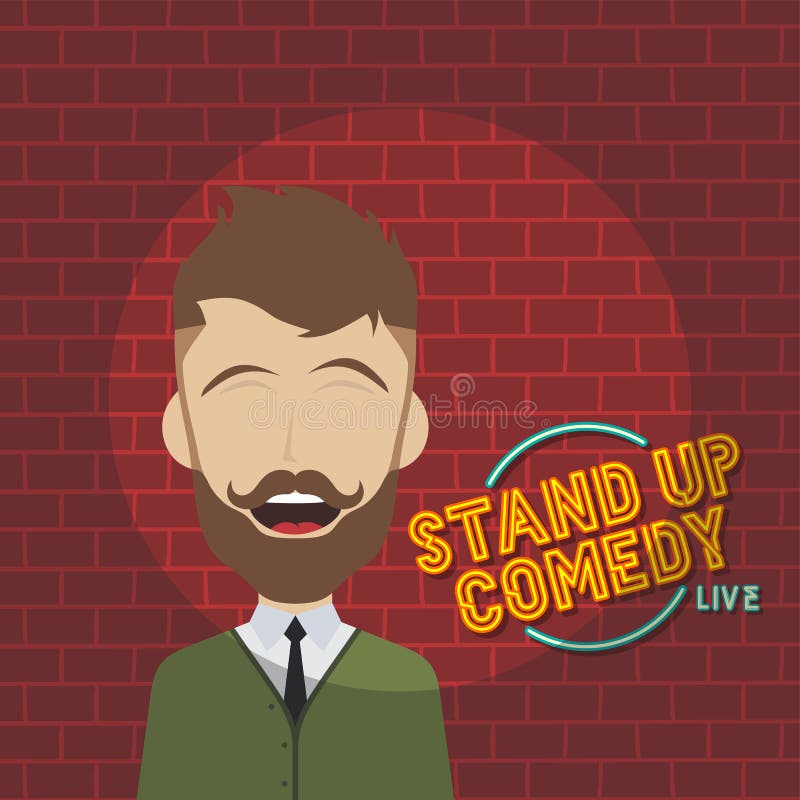Stand up comedy stock vector. Illustration of stage - 145746537