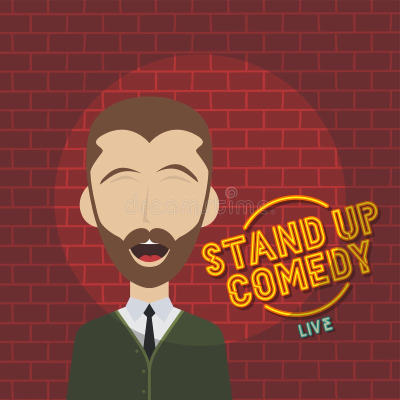 Stand up comedy stock vector. Illustration of stage - 145746789