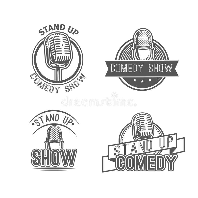 Stand up comedy show stock vector. Illustration of emblem - 179737700