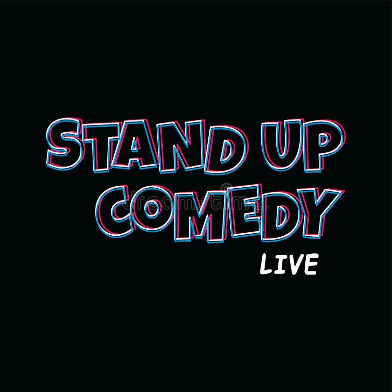 Stand Up Comedy Text Cartoon Theme Illustration Stock Vector ...