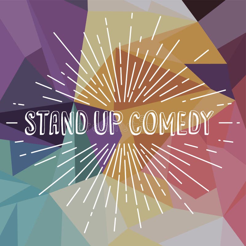 Stand Up Comedy Text Show Sunrays Retro Theme Stock Illustration ...