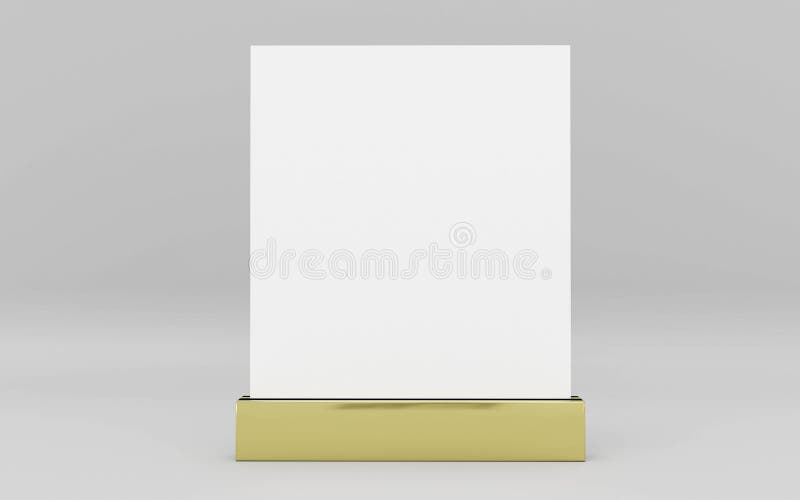 Stand Up Mock Up Blank Empty Card with Plastic Stand with Space for ...