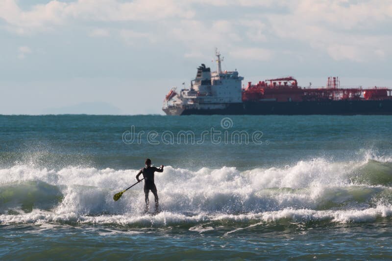 Stand up paddleboarding stock photo. Image of tranquil - 42283152