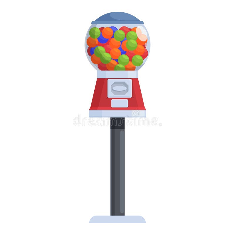 Stand Vending Machine Icon Cartoon Vector. Bubblegum Equipment Stock ...