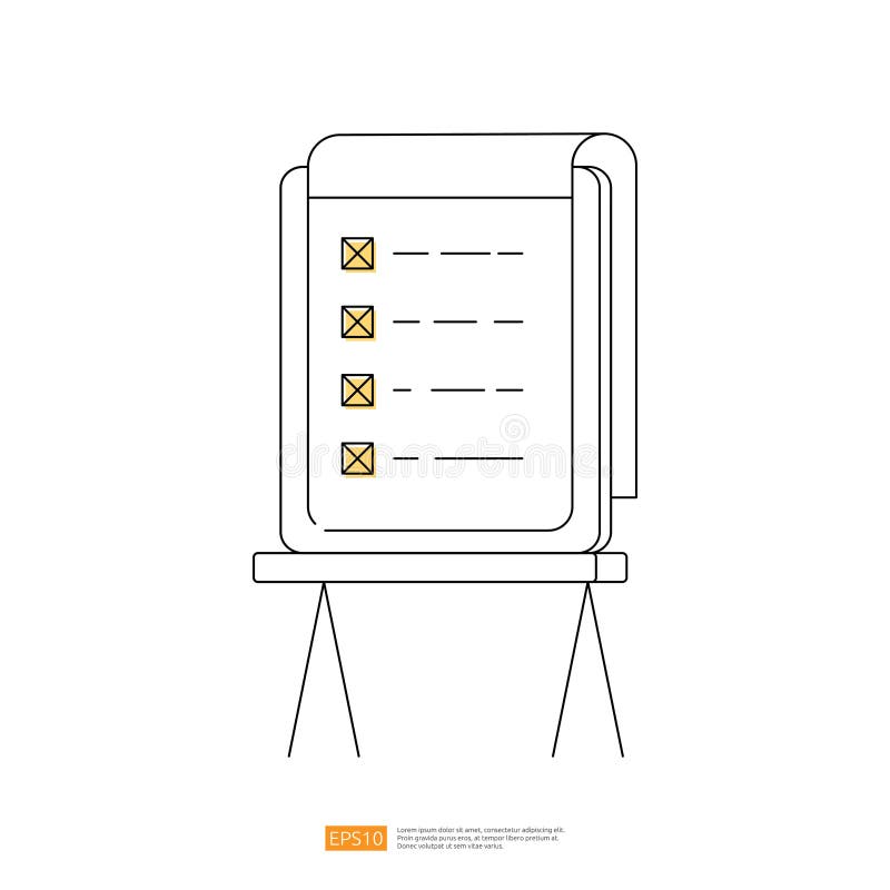 Stand Whiteboard with Checklist Mark or Checbox Mark on Paper Board ...