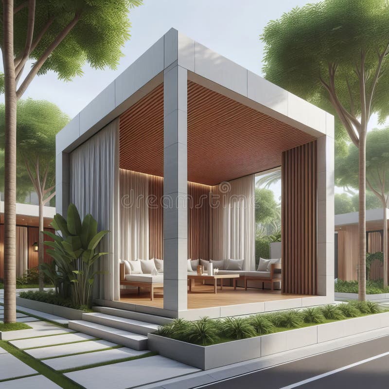 Standalone Pavilion Structures with Clean Lines and Simple Mater Stock ...