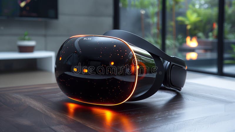 Futuristic Virtual Reality Headset Immersive Design Eye Tracking ...